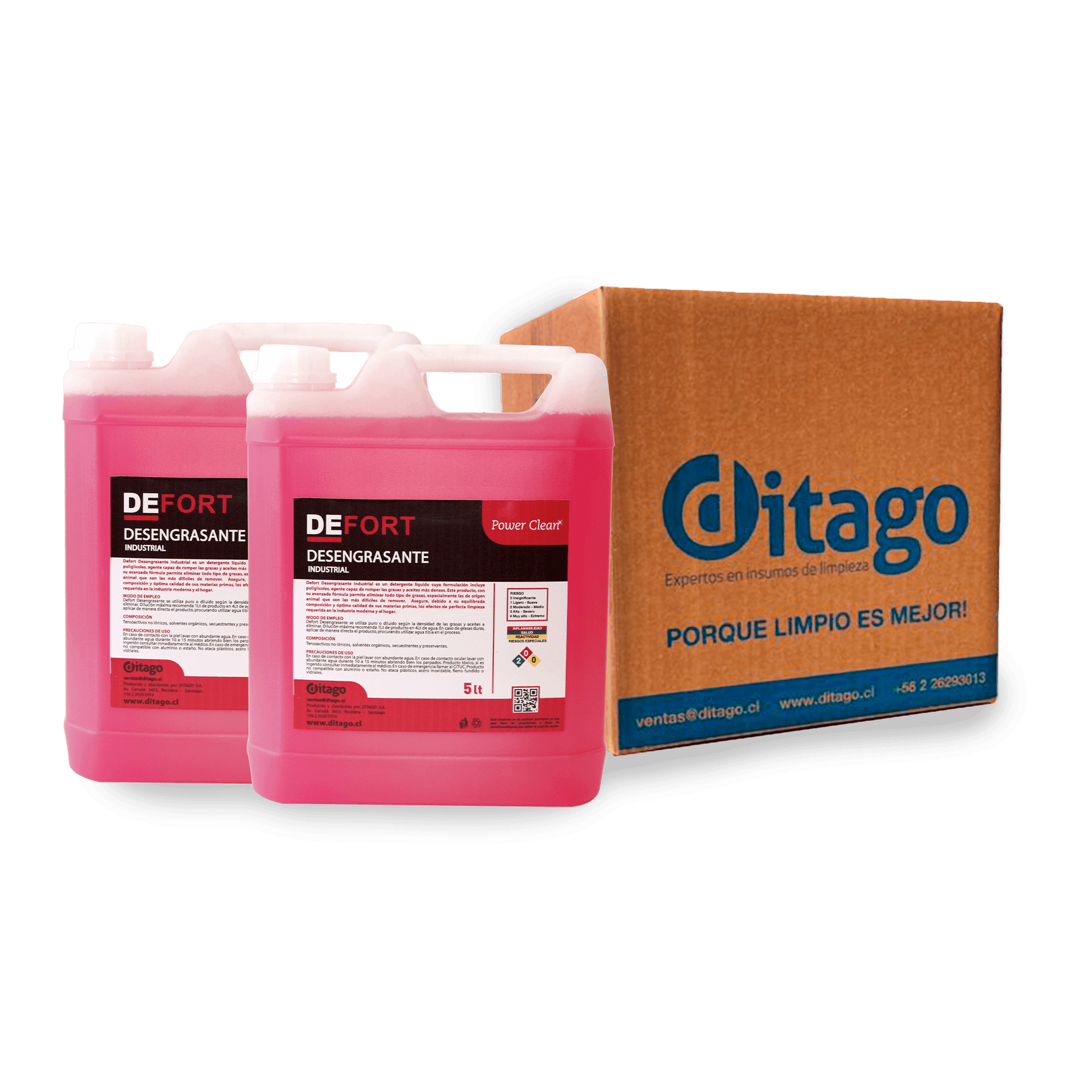 DEFORT DESENGRASANTE INDUST. 5LT x 2UN CJ — Ditago