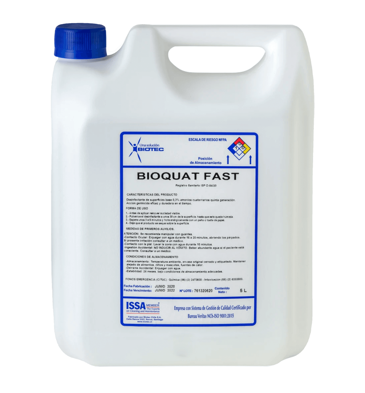 DESINFECTANTE PARA SUPERFICIES 5L BIOQUAT FAST — Ditago